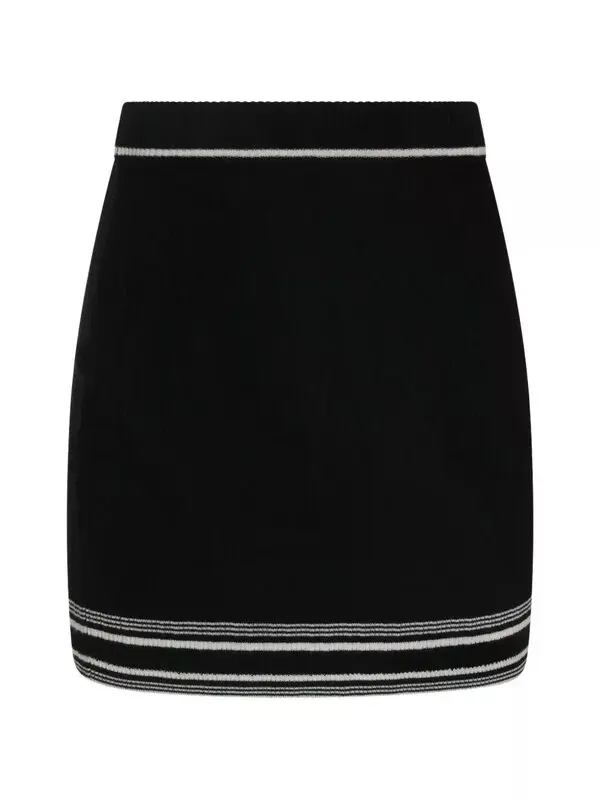 Amiri Script Knit Mini Skirt - Black