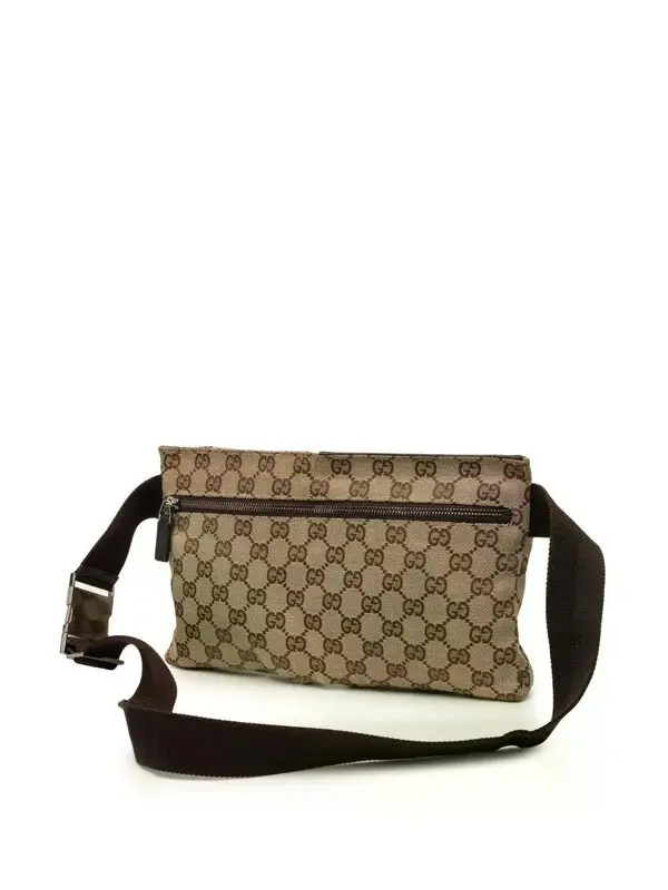 Gucci 2000-2015 Gg Canvas Double Pocket Belt Bag