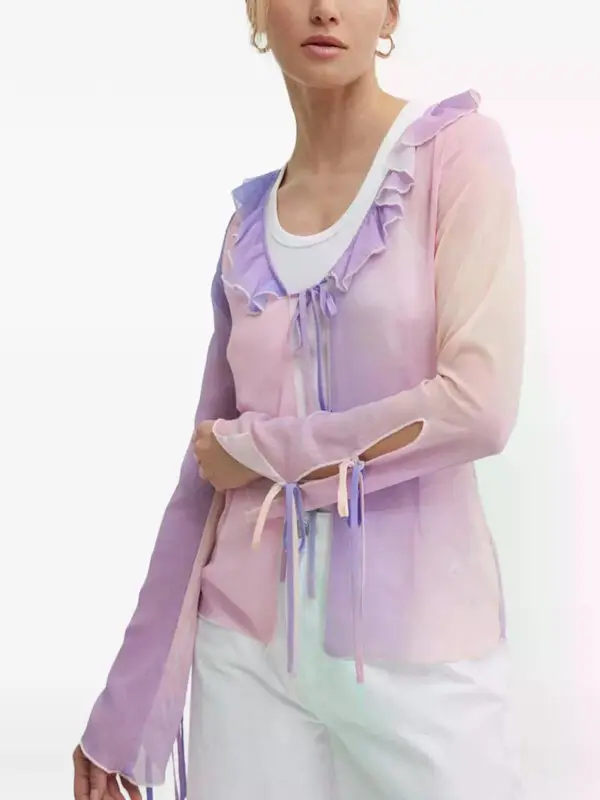 RÉSUMÉ Ruffled Tie-fastening Top
