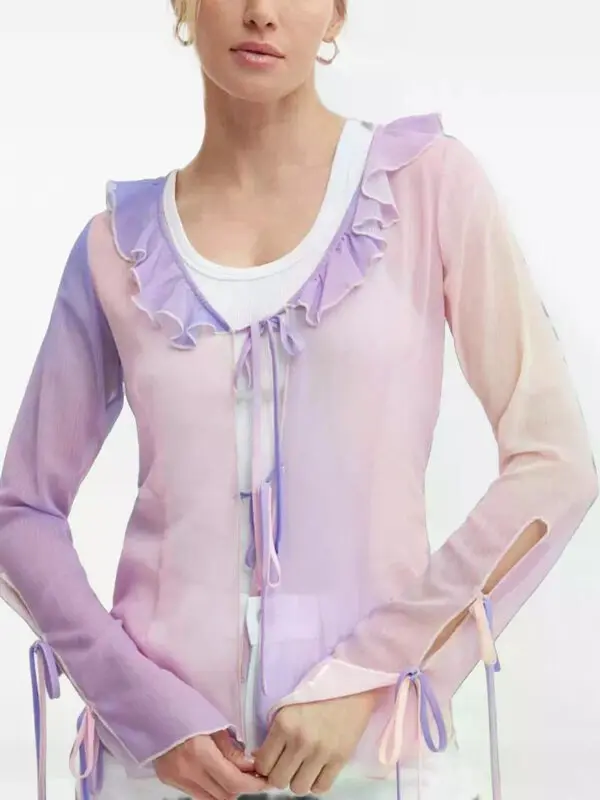 RÉSUMÉ Ruffled Tie-fastening Top