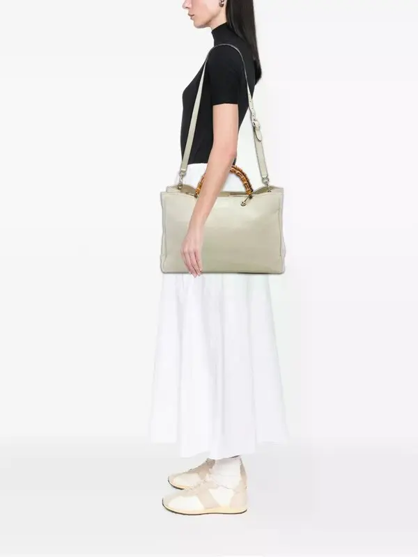 Gucci Calfskin Bamboo Shopper Satchel