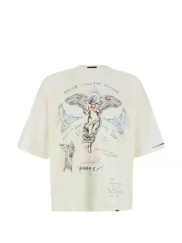 REPRESENT Graphic-print T-shirt - Neutrals