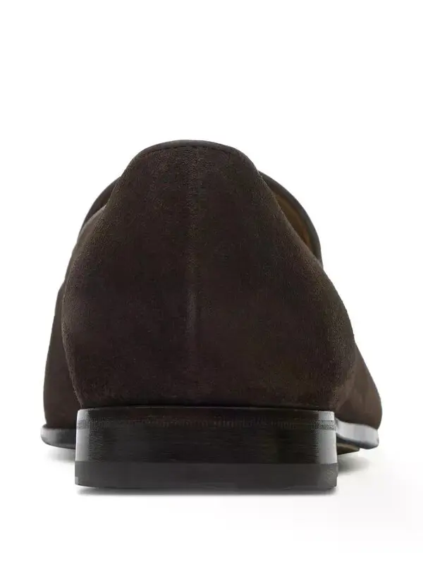 LOTTUSSE Verona Suede Penny Slot Loafers