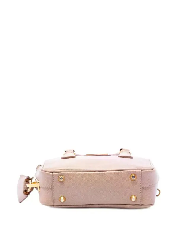 Prada 2000-2013 Mini Saffiano Lux Bauletto Bag Satchel