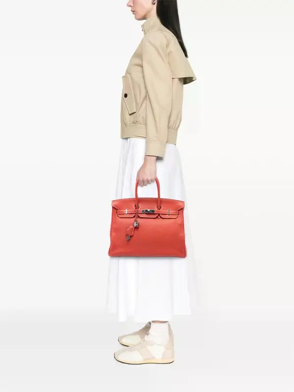 Hermès 2011 Limited Edition Bicolor Clemence Birkin Retourne 35 Handbag