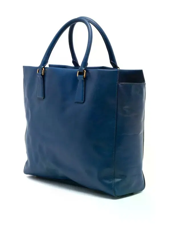 Prada 2010-2026 Saffiano Lux Open Convertible Tote Satchel