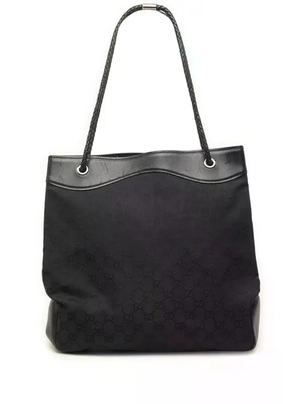 Gucci 2000-2015 Gg Canvas Gifford Tote Bag - Black