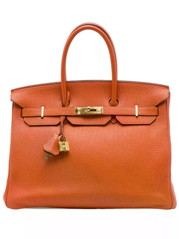 Hermès Birkin 35 Handbag In Potiron Togo Leather - Orange