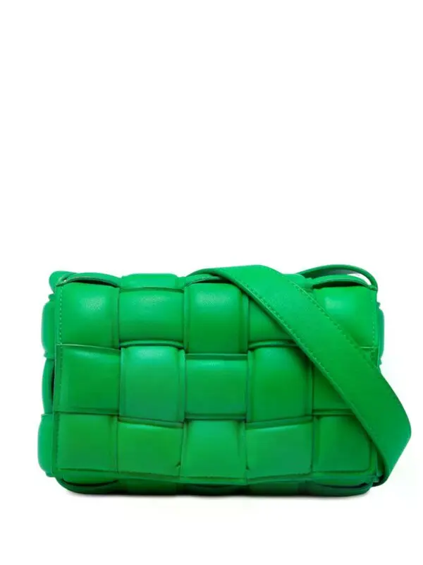 Bottega Veneta 2012-2026 Small Nappa Intrecciato Padded Cassette Crossbody Bag - Green