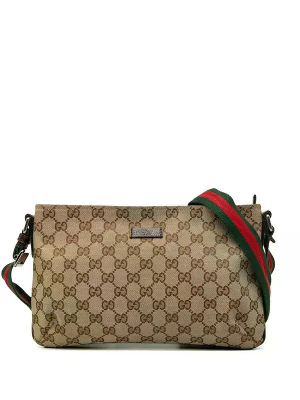 Gucci 2000-2015 Gg Canvas Web Crossbody Bag - Neutrals