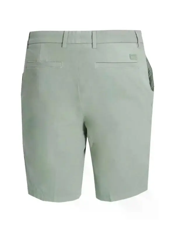 BOSS Kane Cotton Shorts With Belt Loops - Green