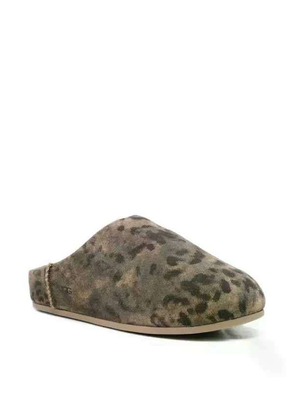 UGG Elea Leopard-print Shearling Slippers - Green