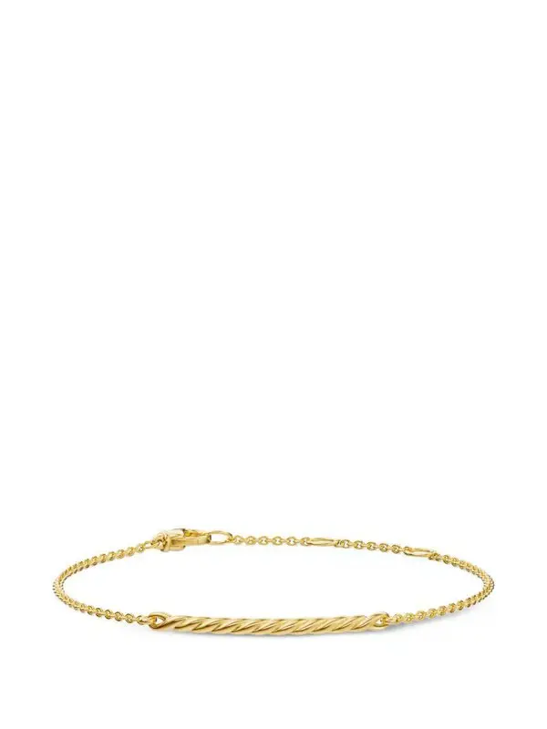 David Yurman 18k Yellow Cable Chain Bracelet - Gold