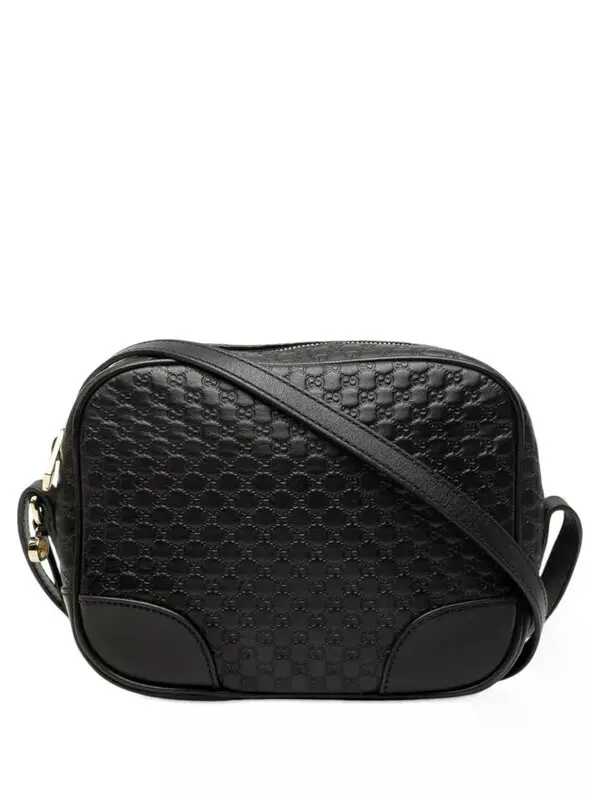 Gucci 2000-2015 Microguccissima Bree Crossbody Bag - Black