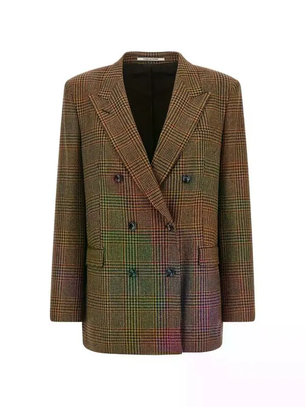 Tagliatore Prince Of Wales Jasmine Blazer - Brown