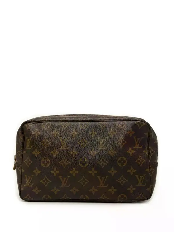 LOUIS VUITTON Monogram Canvas Trousse Toilette 28 Clutch Bag - Brown