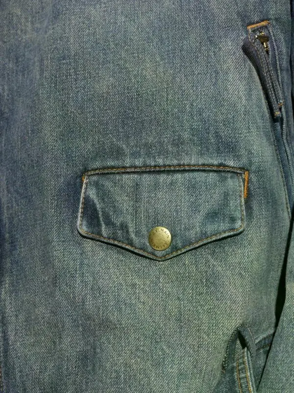 Balmain Belted Biker-style Denim Jacket