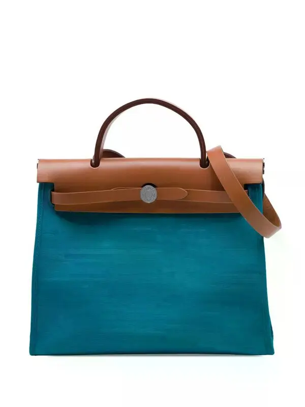 Hermès 2018 Toile Herbag Zip 31 Satchel - Blue