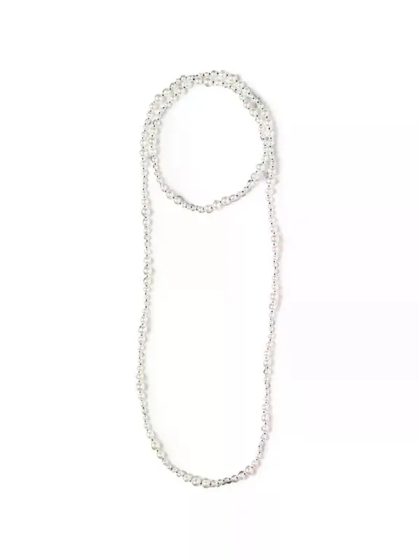 Neeka Studios Beaded Pearl Necklace - White