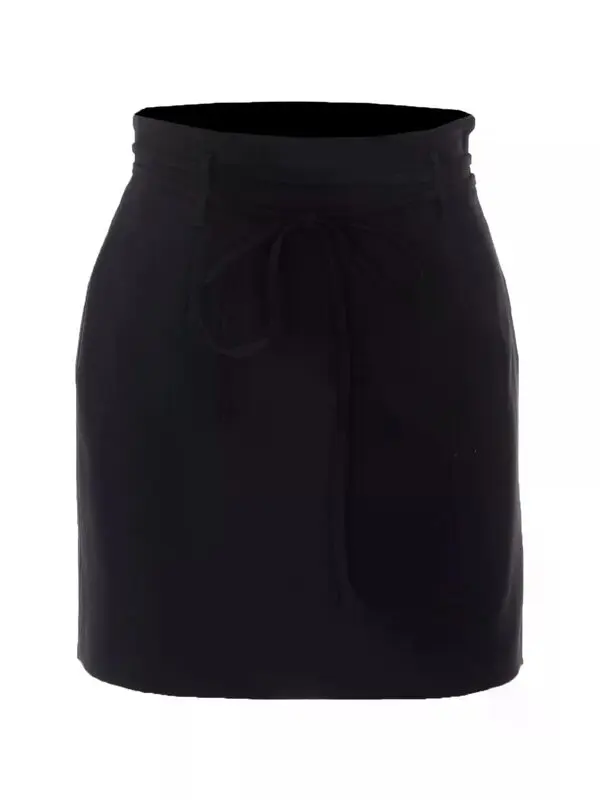 TWINSET Drawstring Waist Mini Skirt - Black