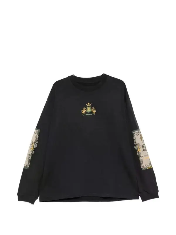 Rhude Bordeaux Reserve Graphic-print Long-sleeve T-shirt - Black