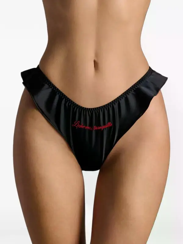 SCANDALE Dédicace Ruffled Embroidered Briefs