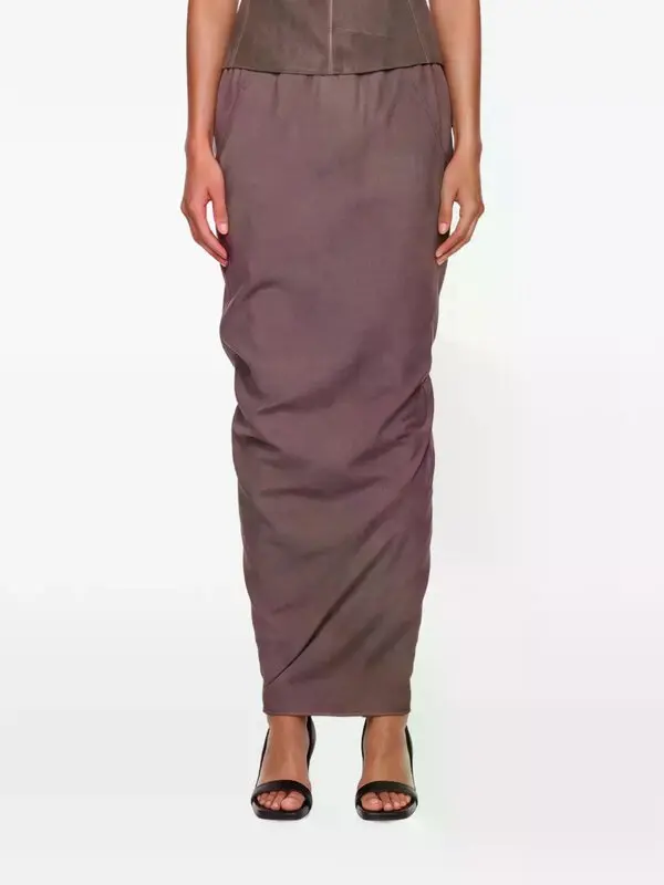 Rick Owens Draped Wrap Maxi Skirt