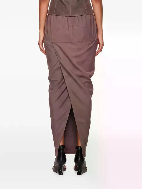 Rick Owens Draped Wrap Maxi Skirt