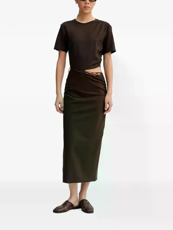 SESSUN Vertigo Cut-out Ruched Midi Dress
