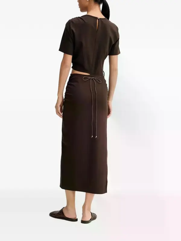 SESSUN Vertigo Cut-out Ruched Midi Dress