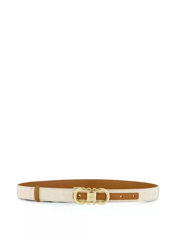 FERRAGAMO Reversible And Adjustable Gancini Belt - Neutrals