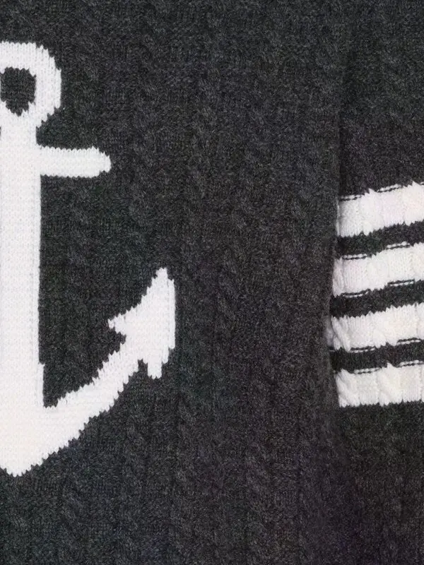 Thom Browne Anchor Cable-knit Sweater