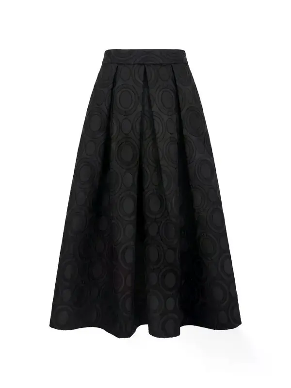 LUNATICA MILANO Jacquard Zenith Pleated Skirt - Black