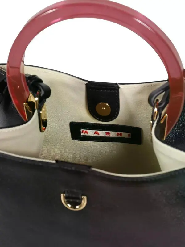 Marni Leather Pannier Bucket Bag