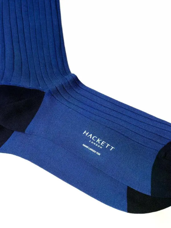 HACKETT LONDON Ribbed-knit Mercerised-finish Socks