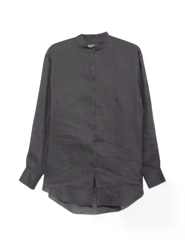 CORTANA Mandarin Collar Button-up Shirt