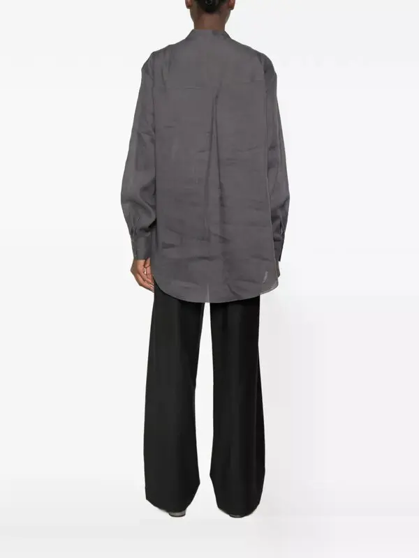 CORTANA Mandarin Collar Button-up Shirt