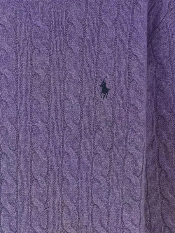 Polo Ralph Lauren Cable-knit Embroidered-logo Sweater