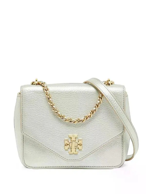Tory Burch Mini Kira Quilted Cross Body Bag - Silver