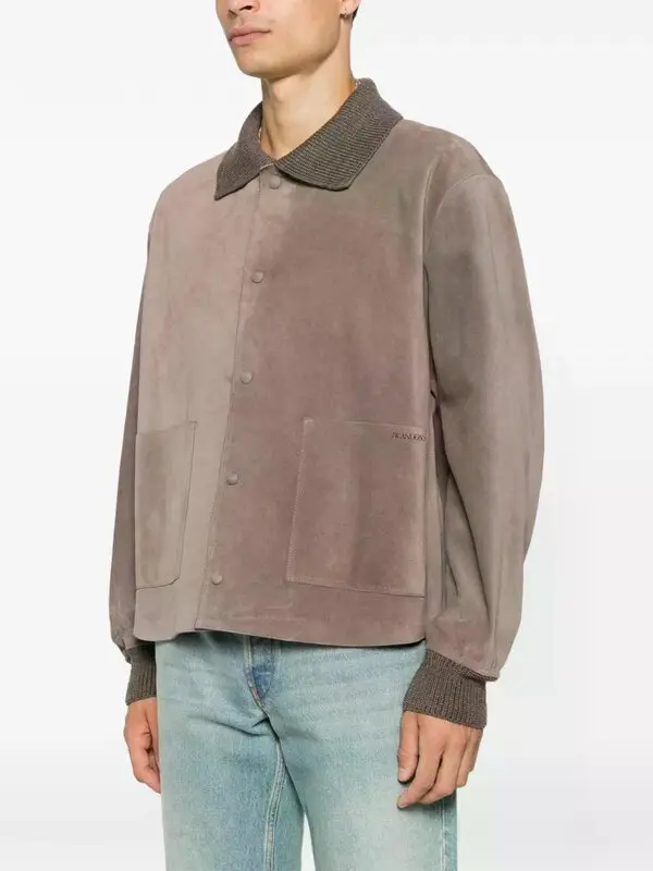 JW Anderson Logo-detail Leather Jacket