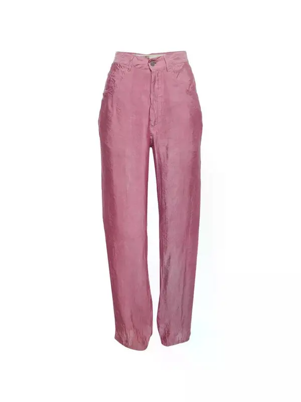 MAISON MARGIELA Crinkled Satin Trousers - Pink