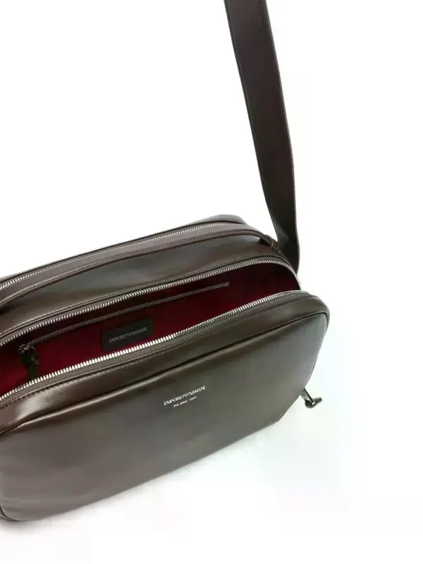 Emporio Armani Logo-print Leather Shoulder Bag