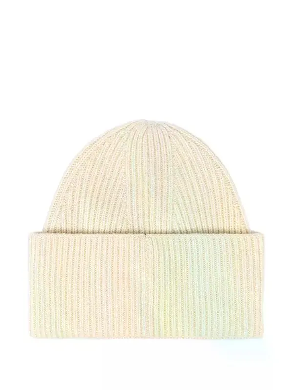 LANEUS Ribbed-knit Beanie - Neutrals