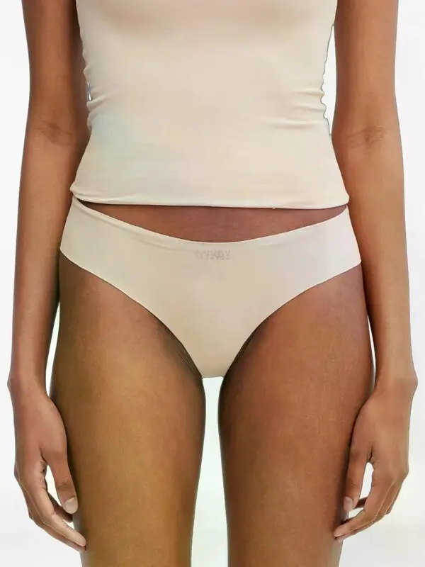 MAISON MARGIELA Logo-print Briefs - Neutrals
