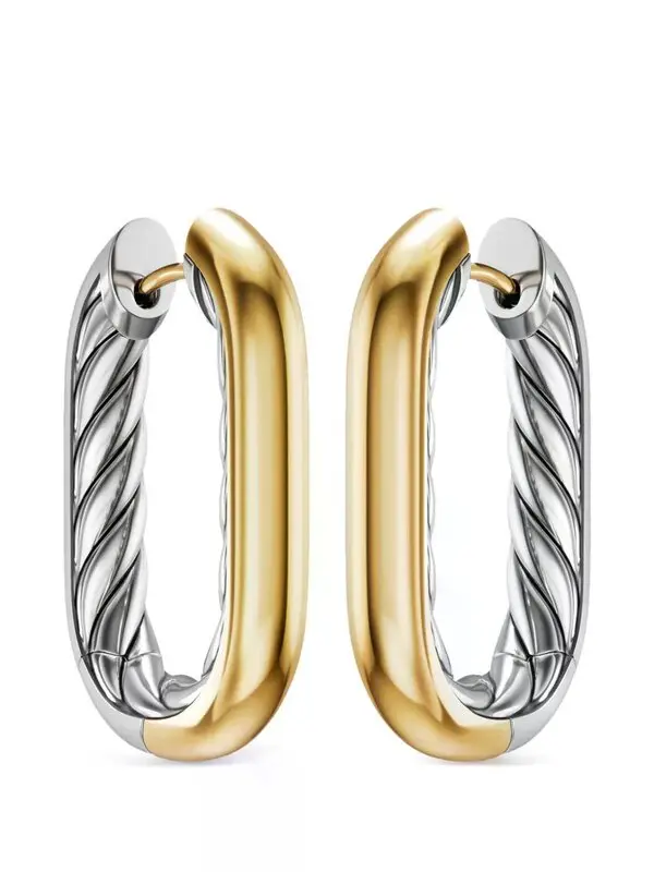 David Yurman Dy Madison Smooth Hoop Earrings - Gold
