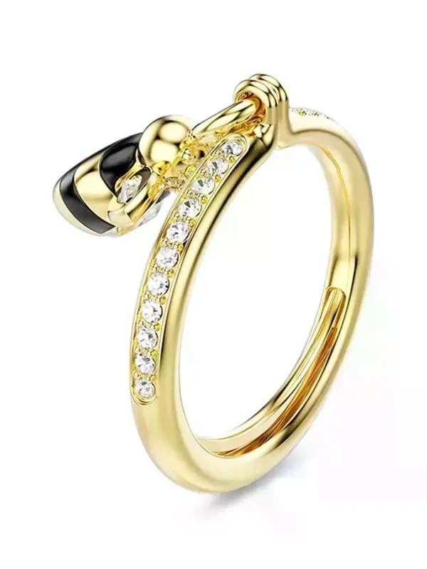SWAROVSKI Idyllia Bee-pendant Crystal-embellished Ring
