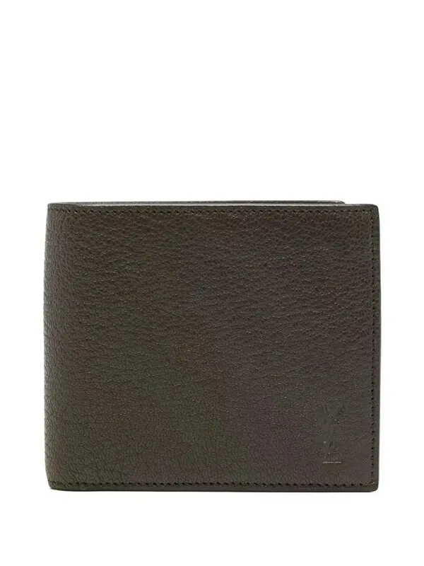 Saint Laurent Grain-de-poudre Bi-fold Wallet - Brown