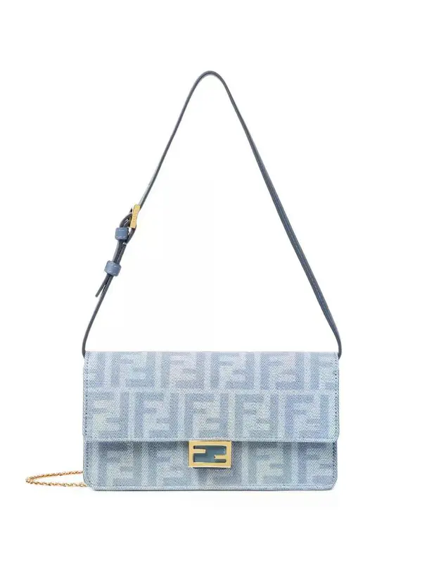 Fendi Ff Monogram Shoulder Bag - Blue