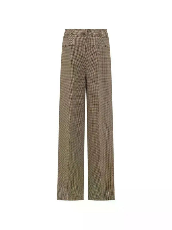 THE SEAFARER Sascia Houndstooth Pleated Trousers