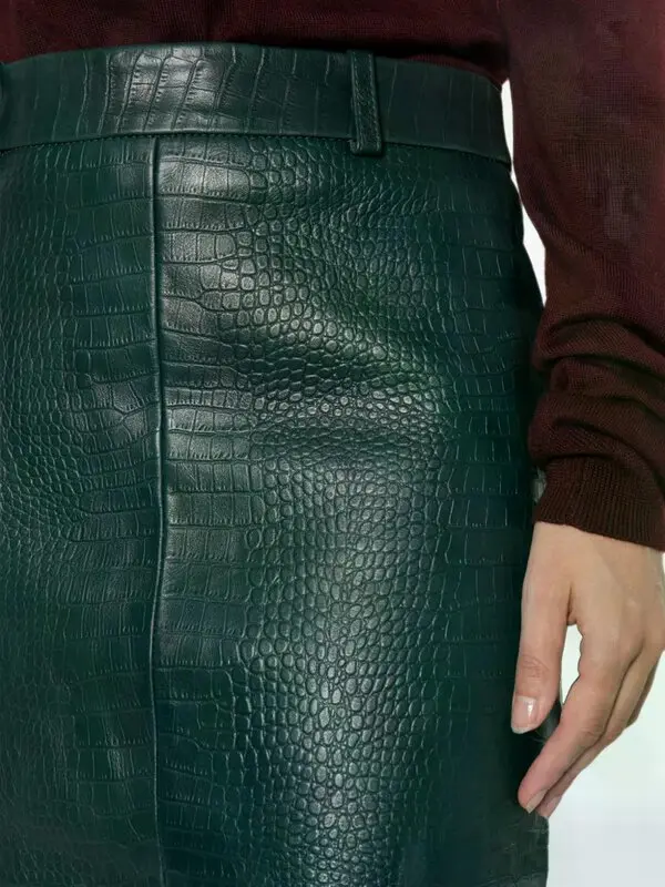 THE FRANKIE SHOP Bottle Croc-effect Pencil Skirt